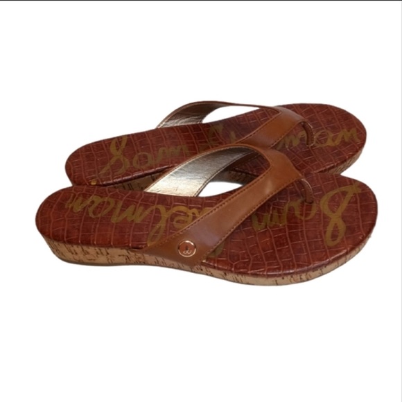 Sam Edelman | Shoes | Sam Edelman Tanya Flip Flopssandals 95 Tan Brown ...